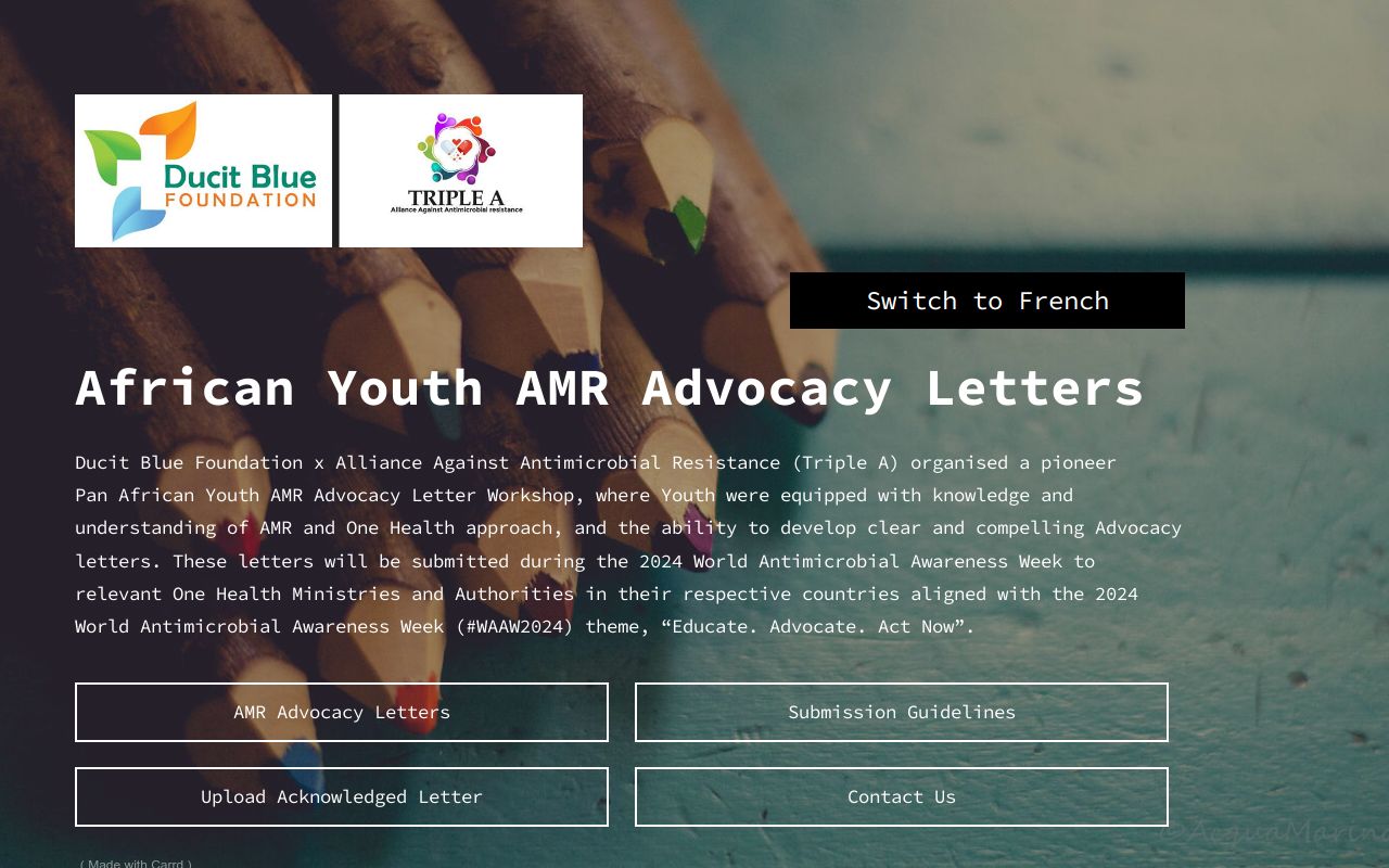 DBF x Triple A AMR Advocacy Letters